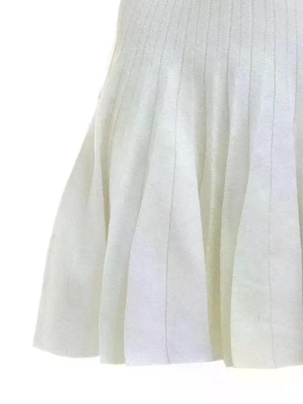 Balmain Pleated Short-sleeve Mini Dress