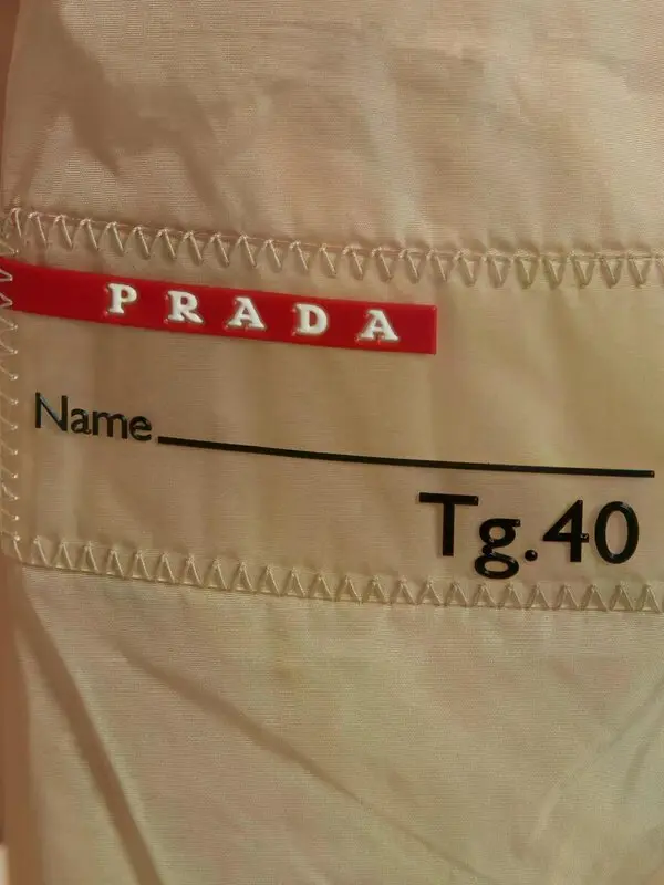 Prada Smocked Zip-up Raincoat