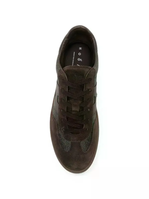 Hogan Suede Sneakers With Logo Detail - Brown