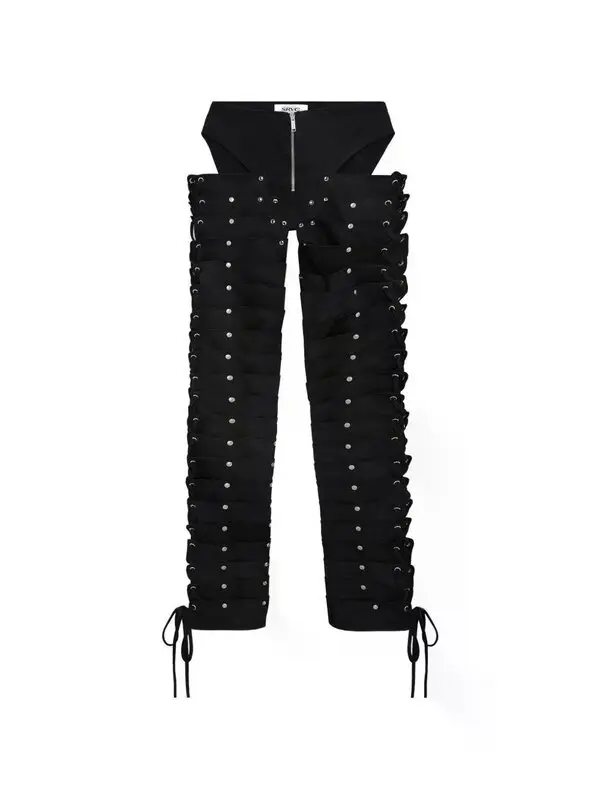 SRVC STUDIO Ronin Studded Lace-up Trousers