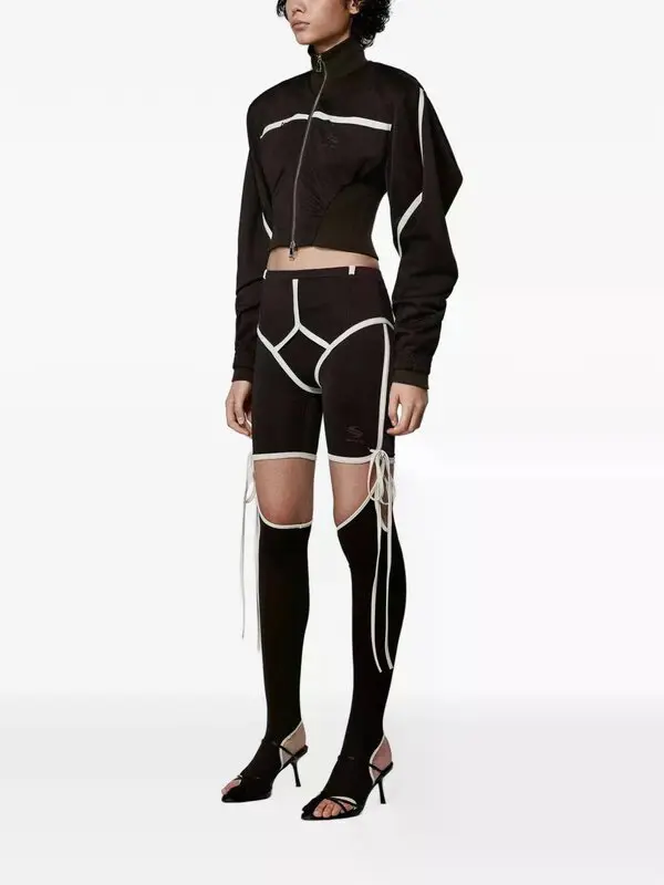 SRVC STUDIO Contour-panel Tie-detail Shorts