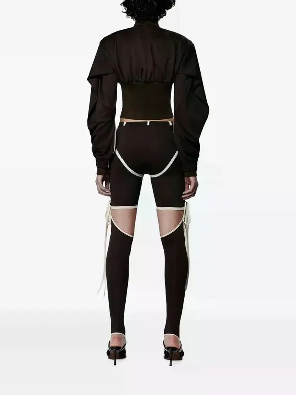 SRVC STUDIO Contour-panel Tie-detail Shorts