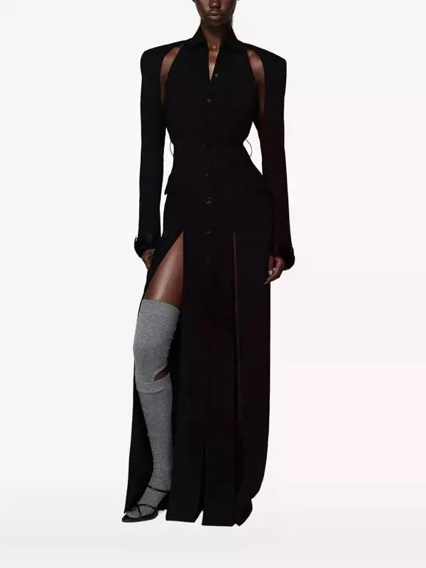 SRVC STUDIO Serpentine Shoulder Cut-out Coat