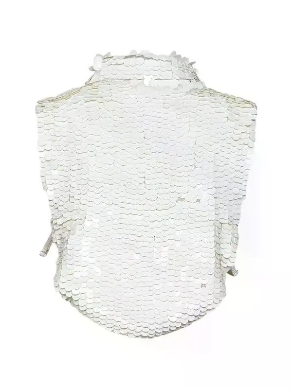 P.a.r.o.s.h Sleeveless Sequin Embellished Shirt