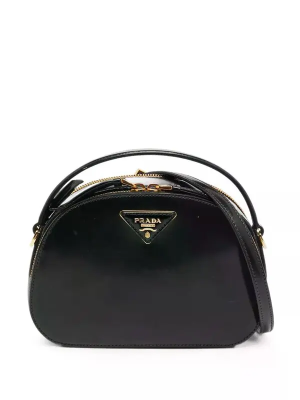 Prada Patent Leather Top Handle Bag - Black