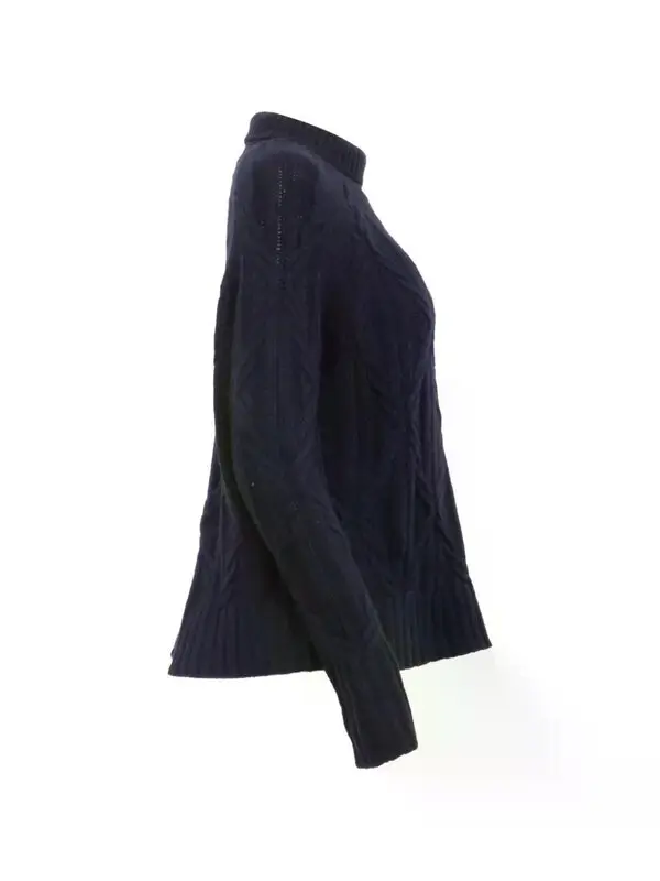NILI LOTAN Cashmere Cable-knit Roll-neck Sweater