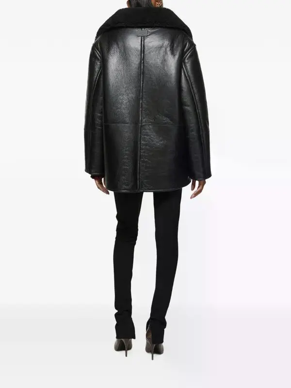 Acne Studios Shearling-trimmed Leather Jacket