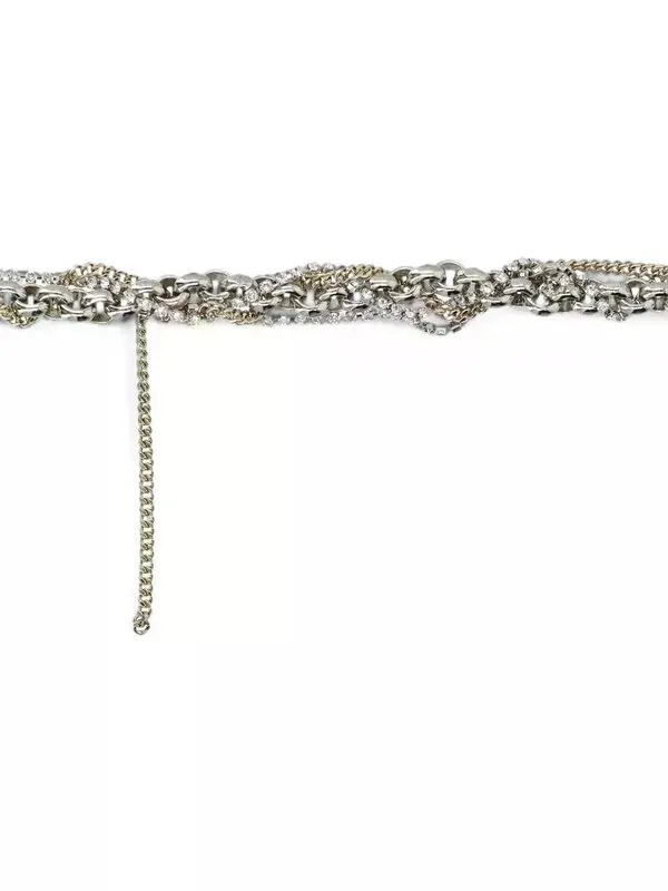 JUSTINE CLENQUET Celina Crystal-embellished Layered Necklace - Silver