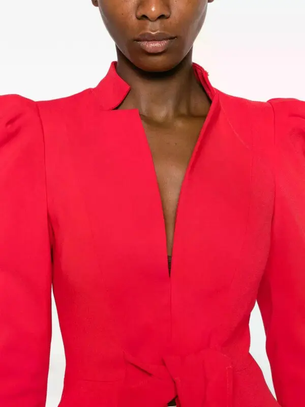 Elisabetta Franchi Bow Detail Peplum Blazer