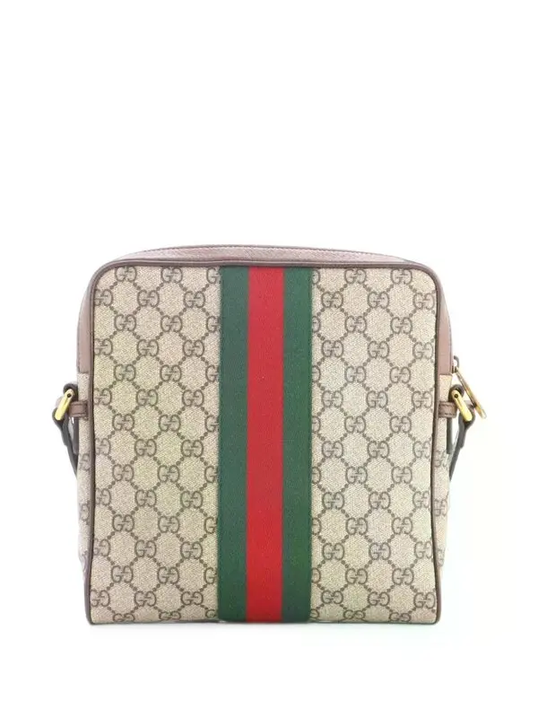 Gucci Ophidia Messenger Bag Gg Coated Canvas Small Crossbody Bag - Brown
