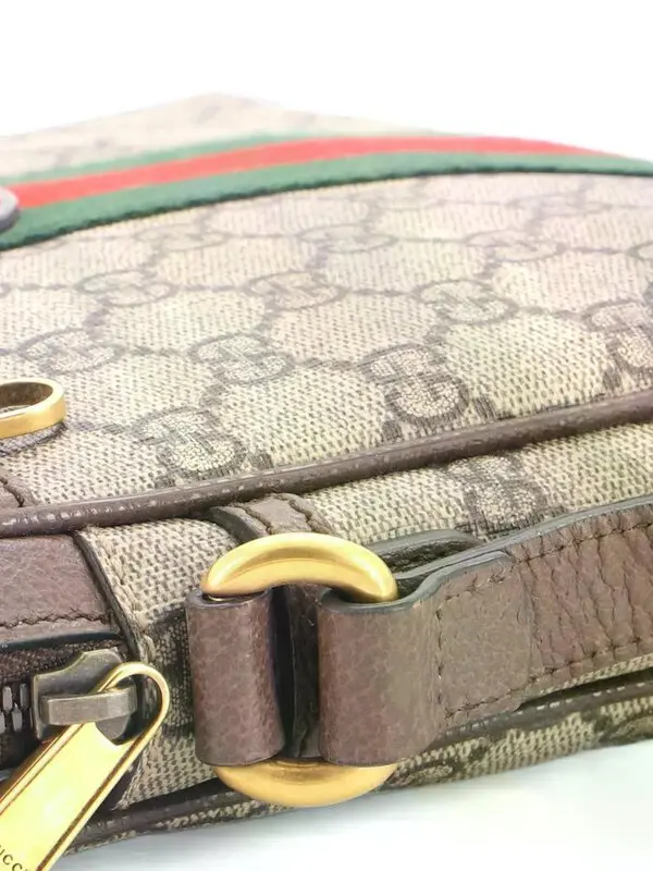 Gucci Ophidia Messenger Bag Gg Coated Canvas Small Crossbody Bag - Brown