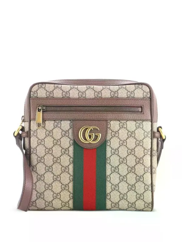 Gucci Ophidia Messenger Bag Gg Coated Canvas Small Crossbody Bag - Brown