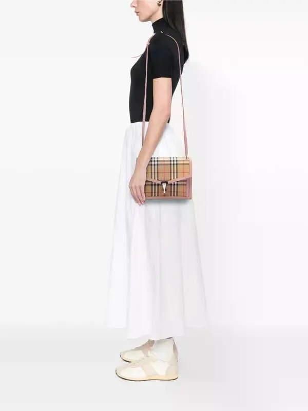 Burberry 2000-2017 Small House Check Canvas Macken Crossbody Bag