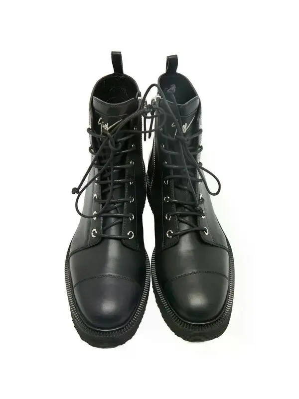 GIUSEPPE ZANOTTI Toluse Lace-up Leather Combat Boots