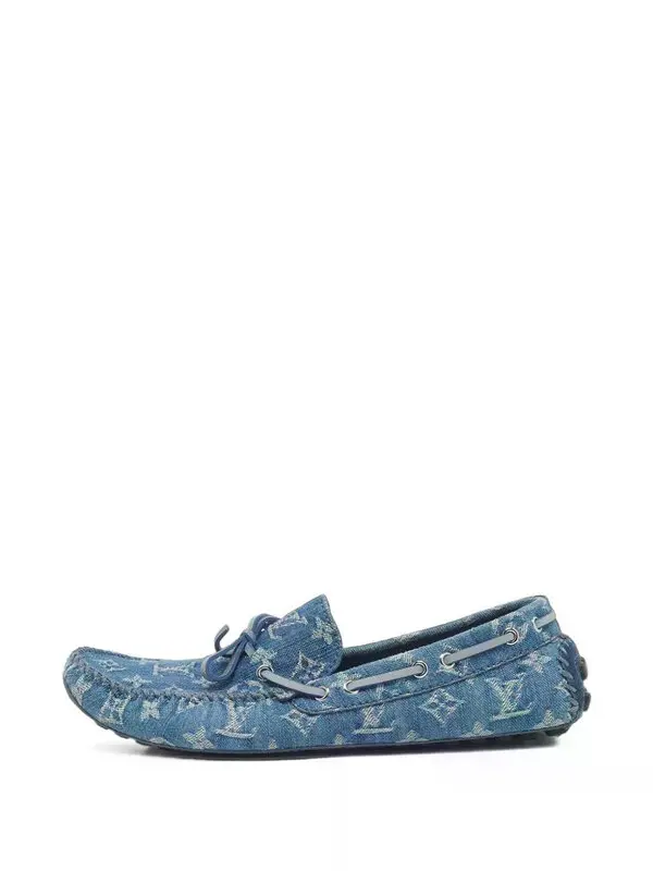 LOUIS VUITTON Arizona Monogram Driver Loafers - Blue