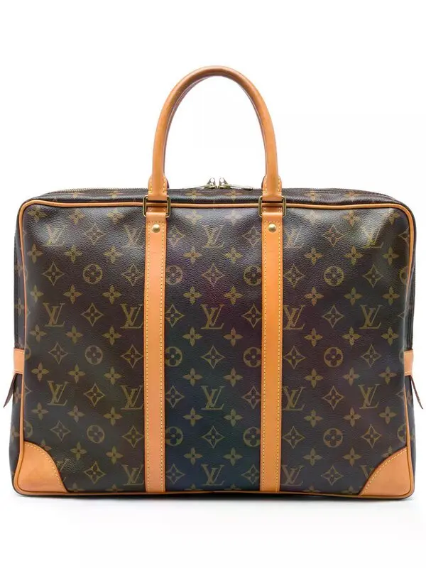 LOUIS VUITTON 2016 Monogram Porte Documents Voyage Business Bag - Brown