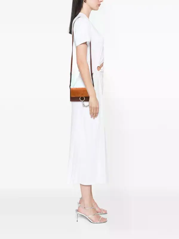 Chloé 2021-2026 Mini Calfskin And Suede Faye Chain Crossbody Bag