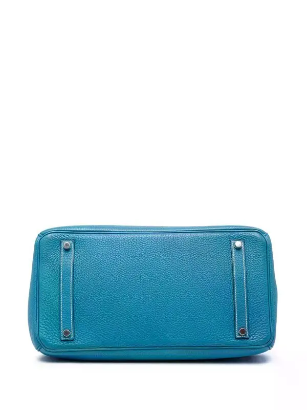 Hermès 1997-2014 Clemence Birkin Retourne 35 Handbag - Blue