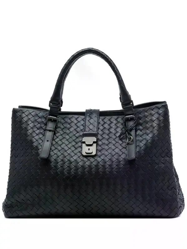 Bottega Veneta 2012-2026 Medium Nappa Intrecciato Roma Tote Bag - Black
