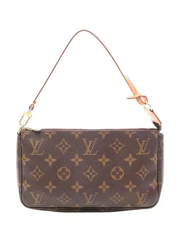 LOUIS VUITTON 1999 Monogram Pochette Accessoires Shoulder Bag - Brown