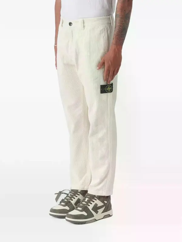 Stone Island 3100059 Organic Cotton Corduroy 800 Chino Trousers - Neutrals