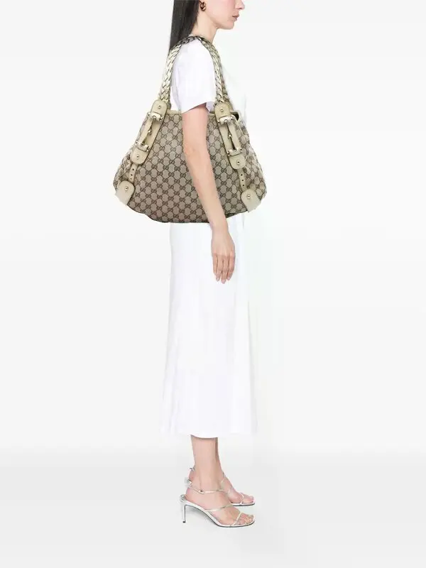 Gucci Gg Canvas Horsebit Pelham Shoulder Bag