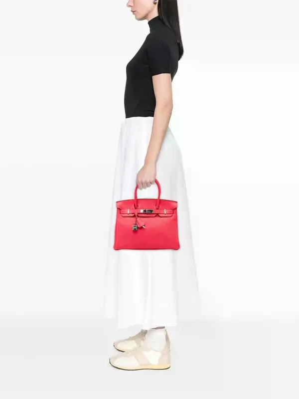 Hermès 2014 Clemence Birkin Retourne 30 Handbag - Red