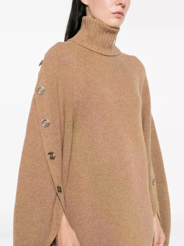 Zimmermann Button-embellished Roll-neck Midi Dress