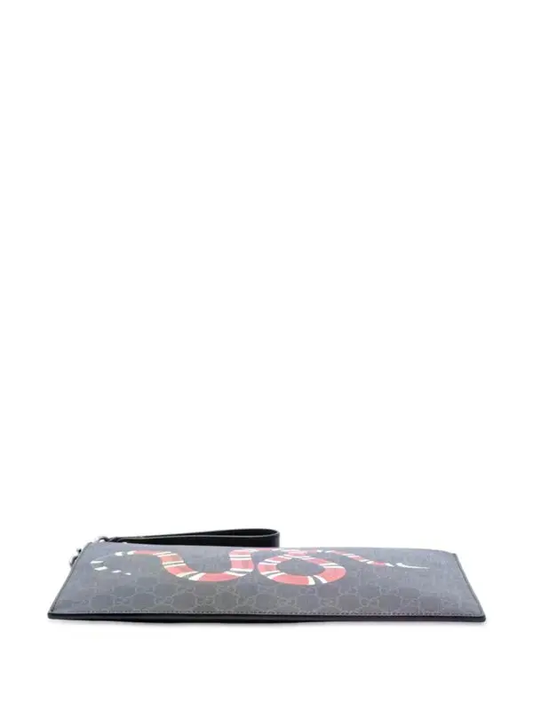 Gucci Gg Supreme Kingsnake Clutch Bag