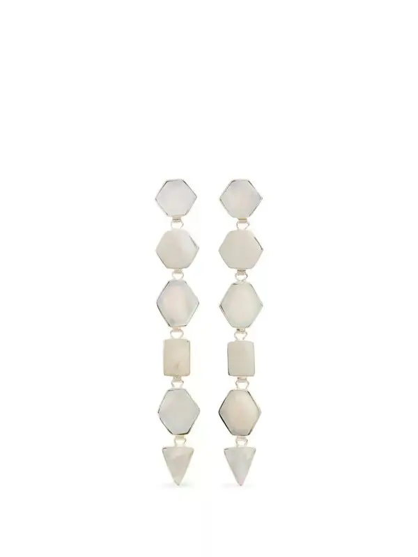 FREYA ROSE Warrioress Armour Drop-design Earrings - Silver