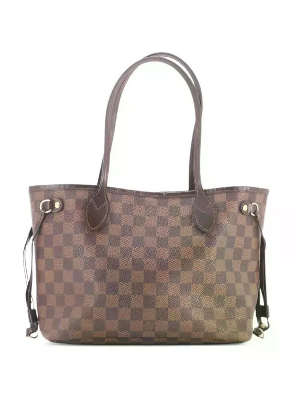 LOUIS VUITTON Neverfull Damier Pm Tote Bag - Brown