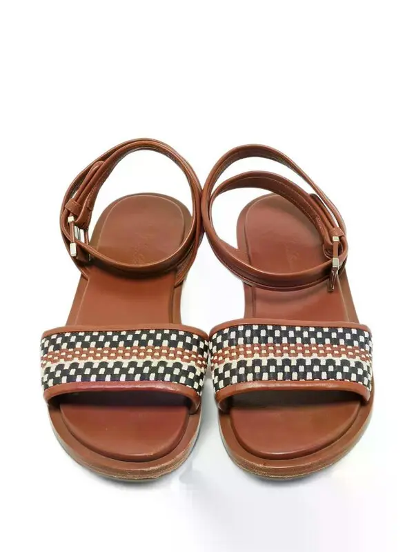 Loro Piana Woven Ankle-wrap Sandals