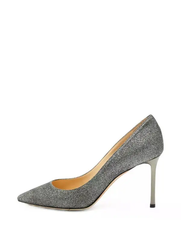 JIMMY CHOO Romy Glitter Pumps - Silver