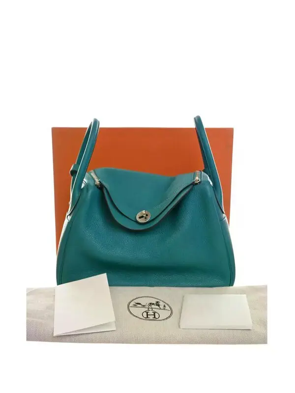 Hermès 2016 Clemence Lindy 30 Shoulder Bag - Blue