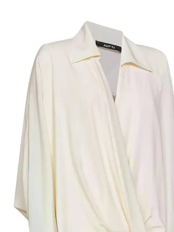 Amen Asymmetric Wrap Shirt