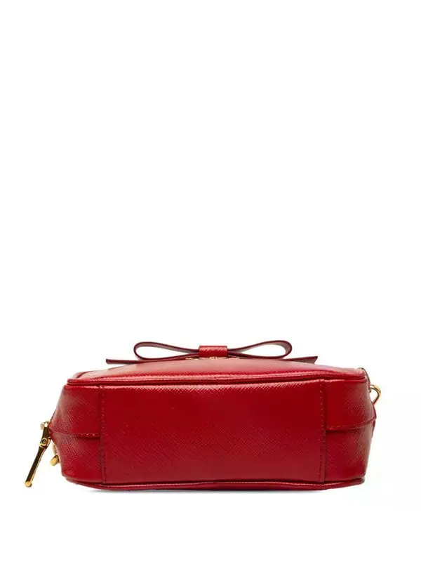 Prada 2013-2026 Saffiano Vernice Bow Camera Bag Crossbody Bag
