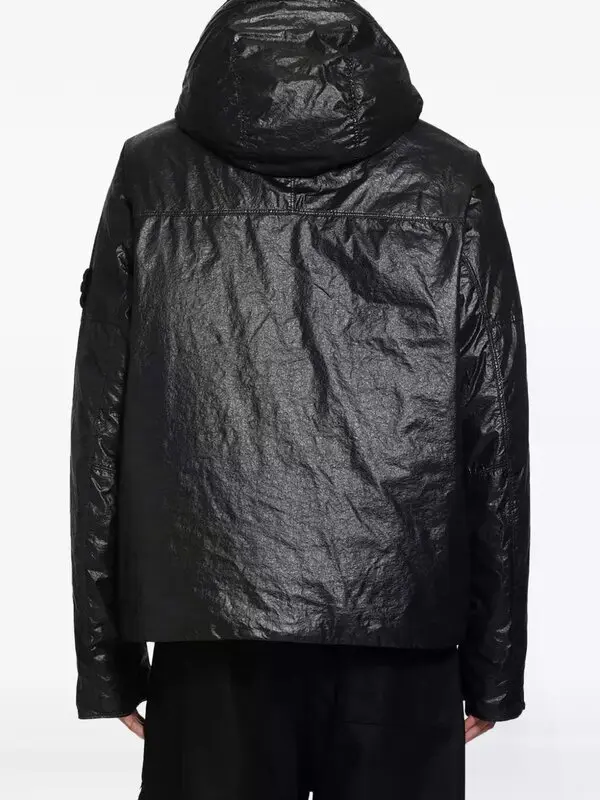 Stone Island Hooded Crinkled-finish Parka