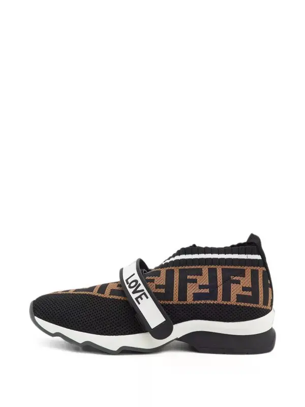 Fendi Rockoko Touch-strap Sneakers - Black