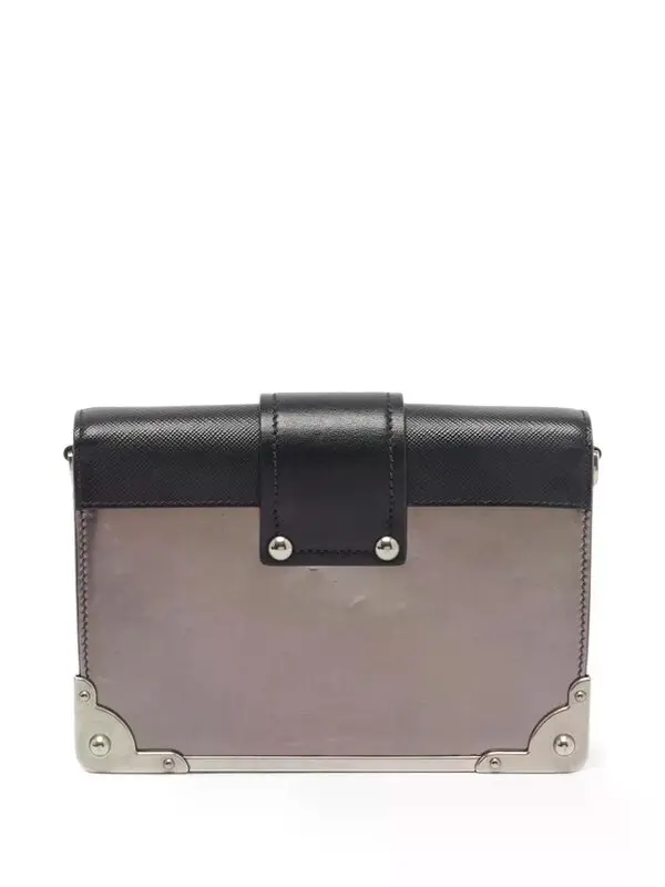 Prada Cahier Leather Clutch Bag