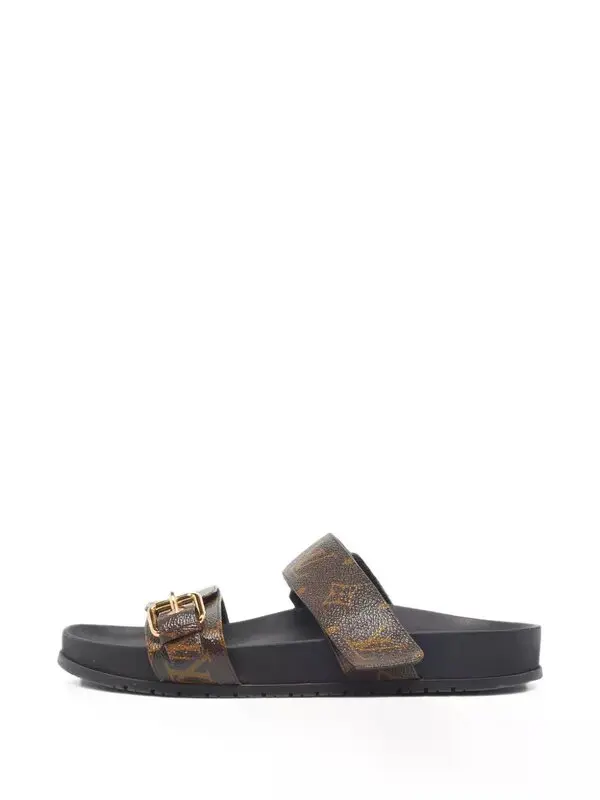 LOUIS VUITTON Bom Dia Monogram Canvas Slides - Brown