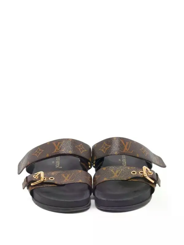 LOUIS VUITTON Bom Dia Monogram Canvas Slides