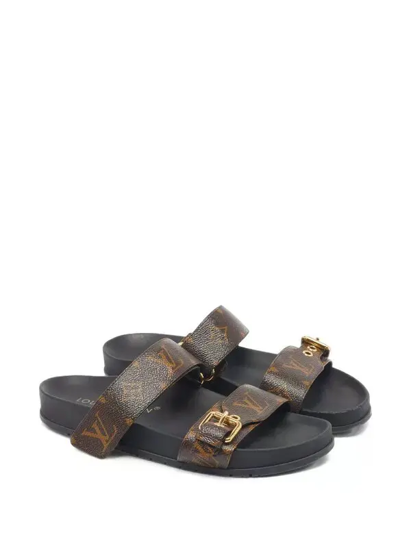 LOUIS VUITTON Bom Dia Monogram Canvas Slides