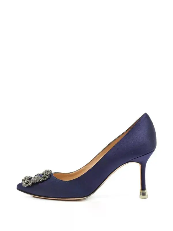 Manolo Blahnik Hangisi Buckle Pumps - Blue