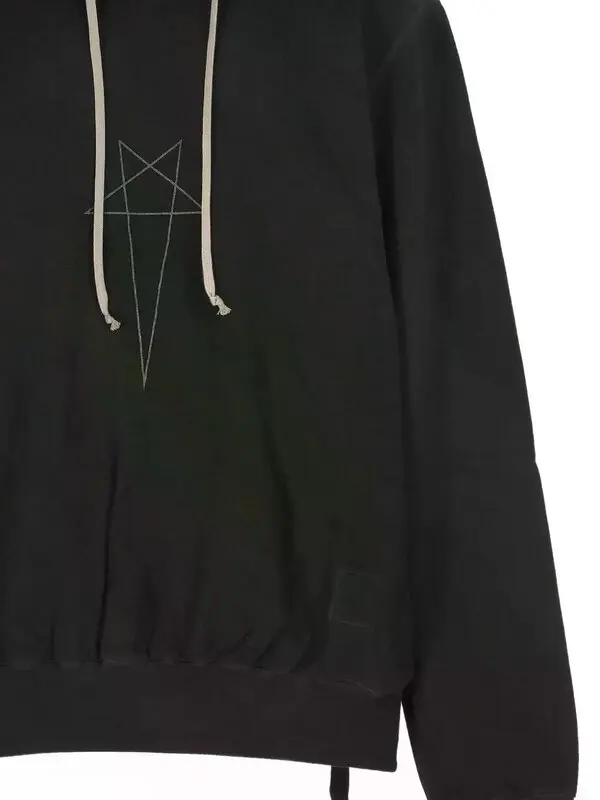 Rick Owens Pentagram-print Drawstring Hoodie
