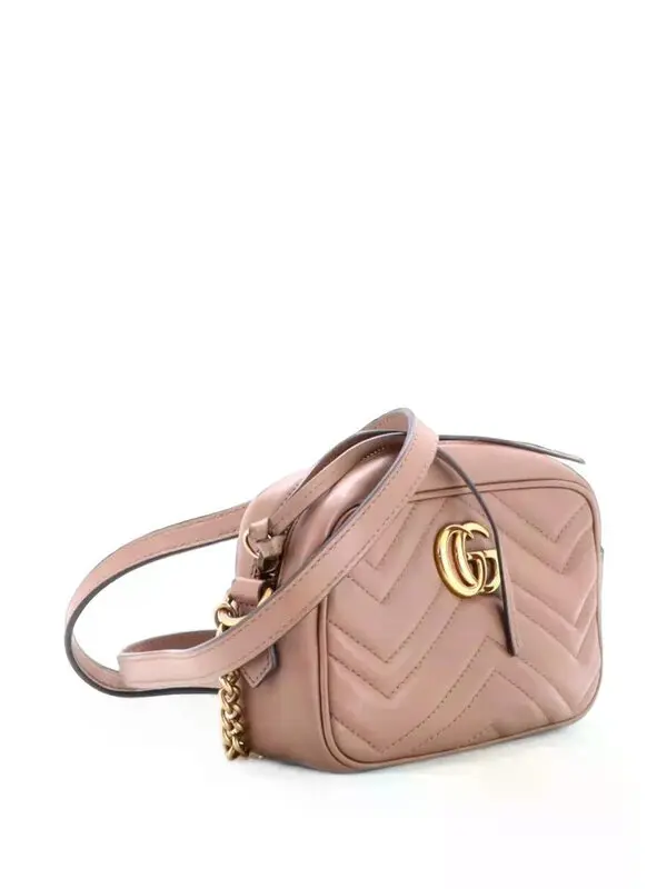 Gucci Gg Marmont Shoulder Bag Matelasse Leather Mini Crossbody Bag - Neutrals