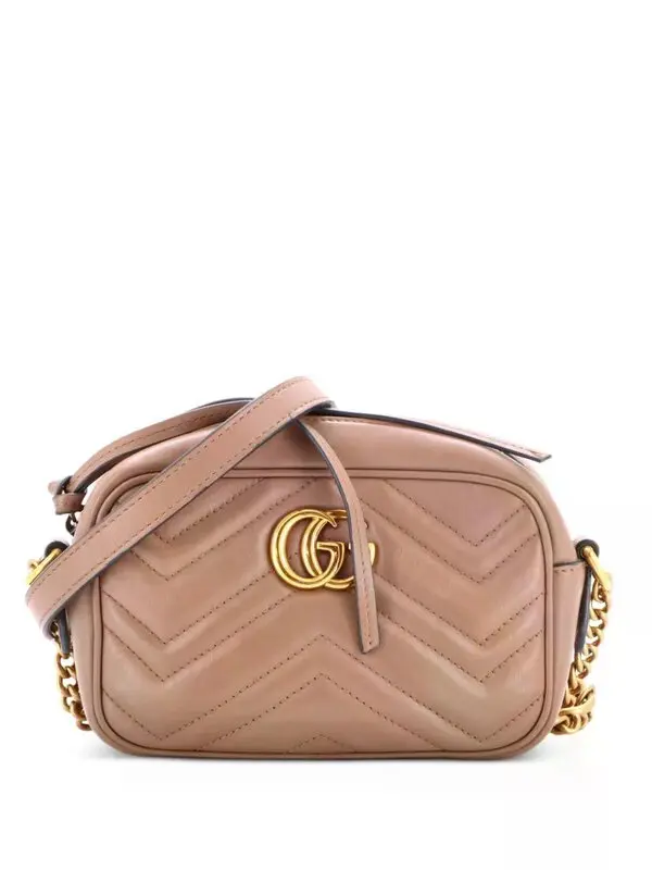 Gucci Gg Marmont Matelassé Leather Mini Shoulder Bag - Neutrals