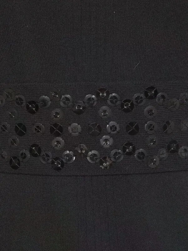 LOUIS VUITTON Embellished Crewneck Top - Black