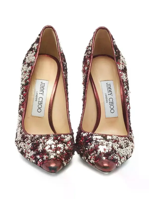 JIMMY CHOO Anouk Sequin-embellished Pumps