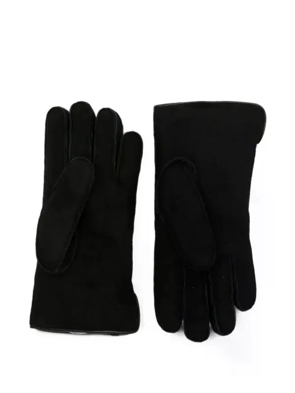 Corneliani Logo-plaque Suede Finish Gloves