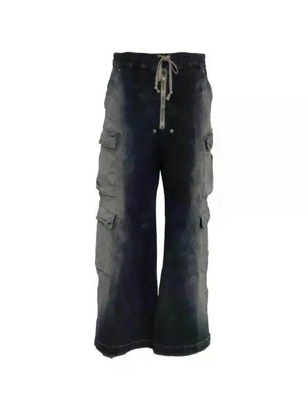 Rick Owens Edfu Double Cargo Pants - Blue